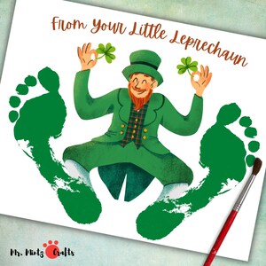 St Patrick's Day Handprint Footprint Crafts Activities for Kids | Lucky ...
