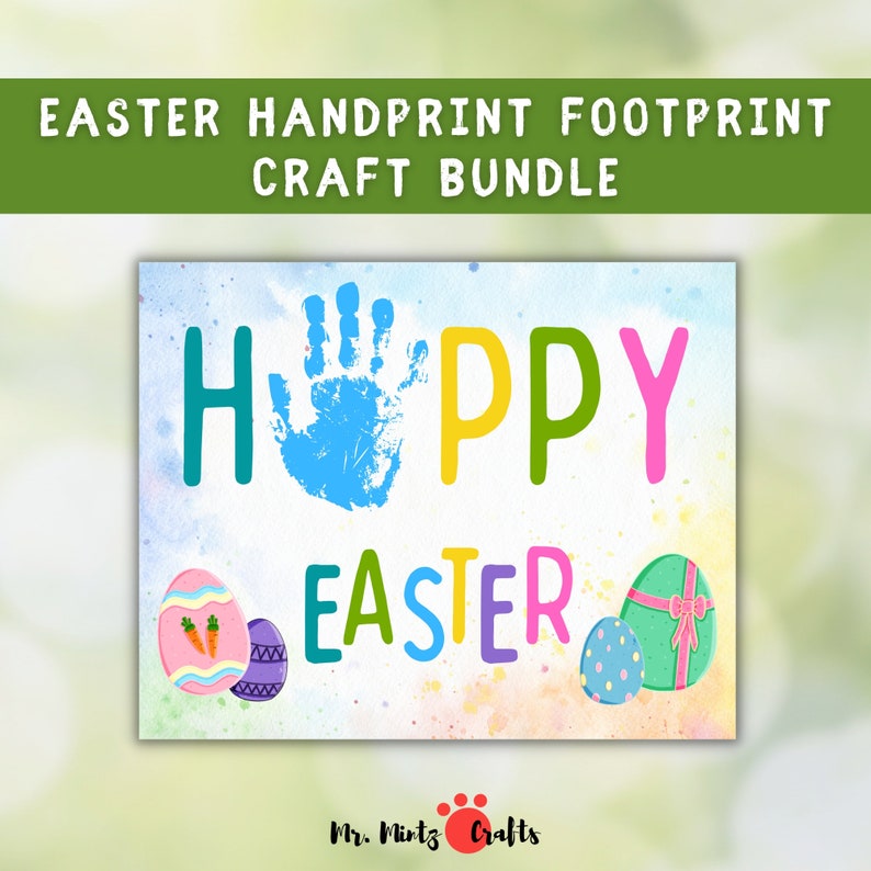 Easter Handprint Art Easter Handprint Footprint Art Craft - Etsy