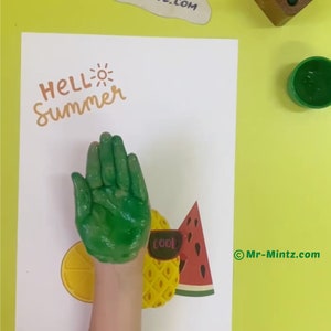 Summer Handprint Art Craft for Kids Printable | Easy Pineapple Craft ...