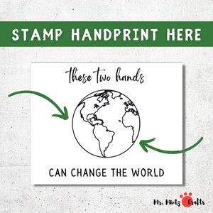 Earth Day Handprint Art Craft | Earth Day Printable for Kids | Earth ...
