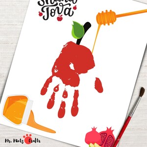 Rosh Hashanah Handprint Art Craft | Rosh Hashanah Card | Rosh Hashanah ...