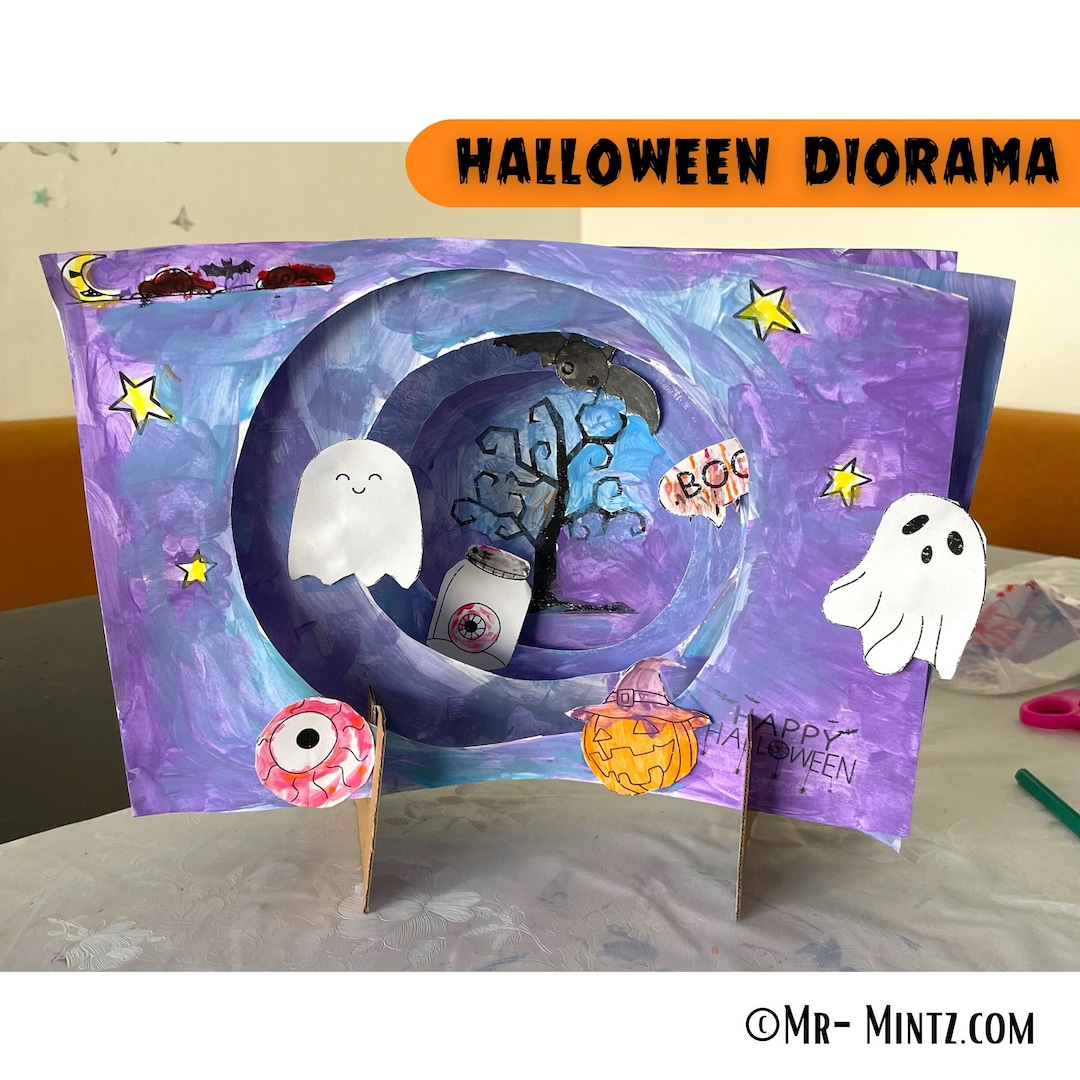 Easy Halloween Diorama Craft Project for Kids | Cute Halloween Decor ...