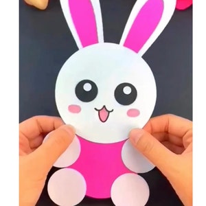 Easter Bunny Craft Template | Easter Gifts Printable | Easter Card Art ...