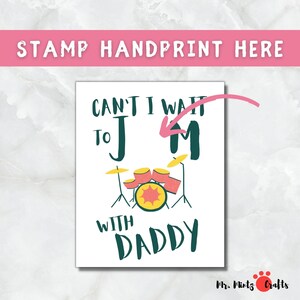 Handprint Art Craft Father's Day Gift for Dad Daddy Musician Drummer ...