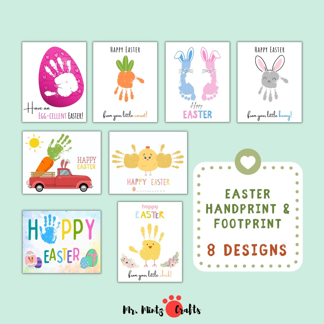 Easter Handprint Art | Easter Handprint Footprint Art Craft Bundle ...