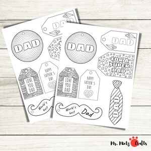Fathers Day Gift Tag Template Printable | Fathers Day Treat Favor Tag ...