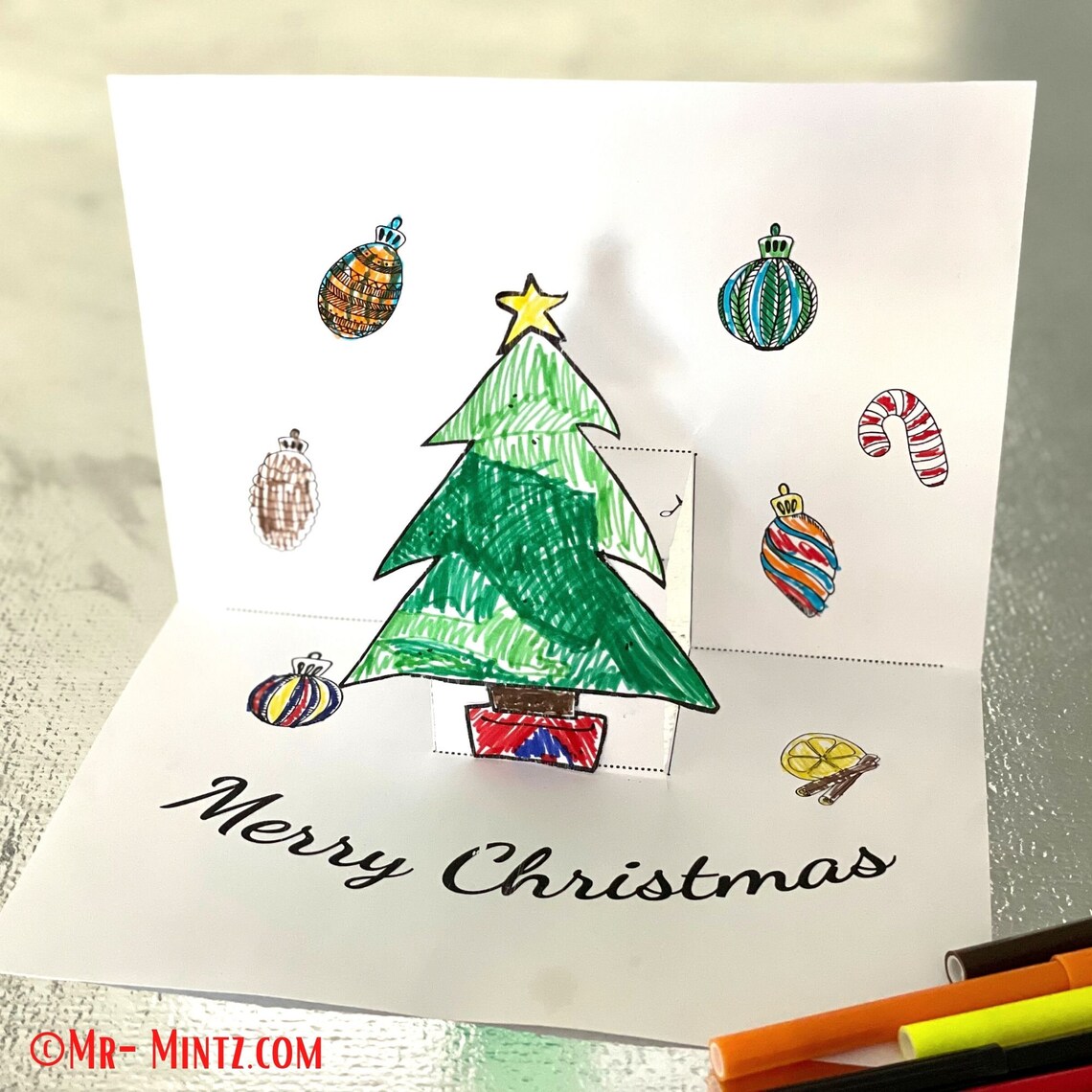 PRINTABLE Colouring Christmas Cards Grinch Christmas Card | Etsy