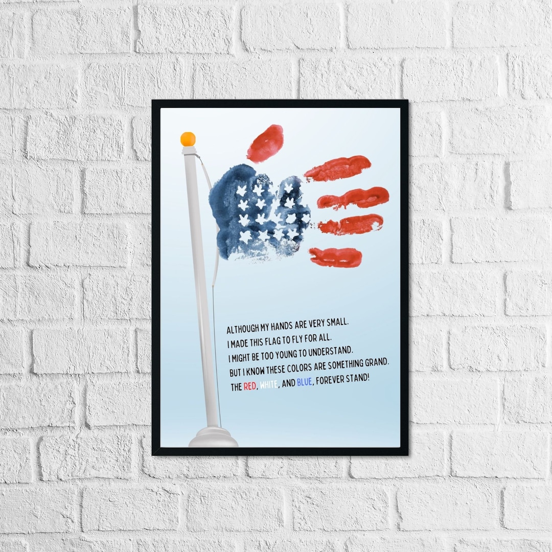 Flag Poem 4th of July Fourth of July Independence Day Handprint ...