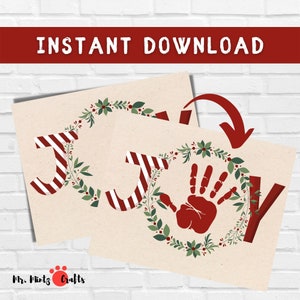 Christmas JOY Handprint Art Craft Template Printable Downloads ...