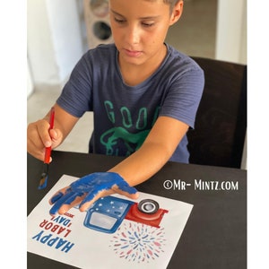 Labor Day Handprint Art Craft | Firework Handprint Art | Happy Labor ...