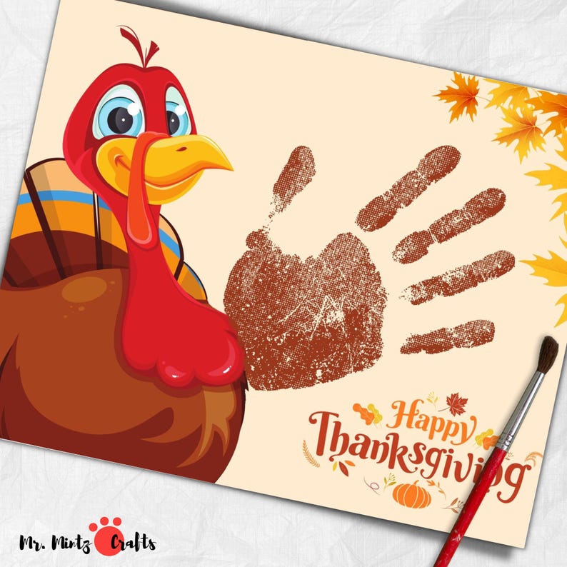 Thanksgiving Handprint Art Craft Activities for Kids | Turkey Craft ...