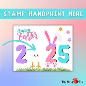 Happy Easter Handprint Art Craft 2025 Kids Printable | Easter Chick and ...