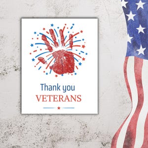 Veterans Remembrance Memorial Day handprint Art Craft Toddler ...