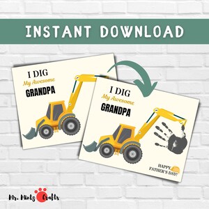 Handprint Art Craft for Dad Daddy Grandpa Fathers Day Printable | I Dig ...