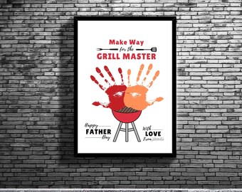 Fathers Day Gifts From Kids Grill Handprint Art Craft for - Etsy