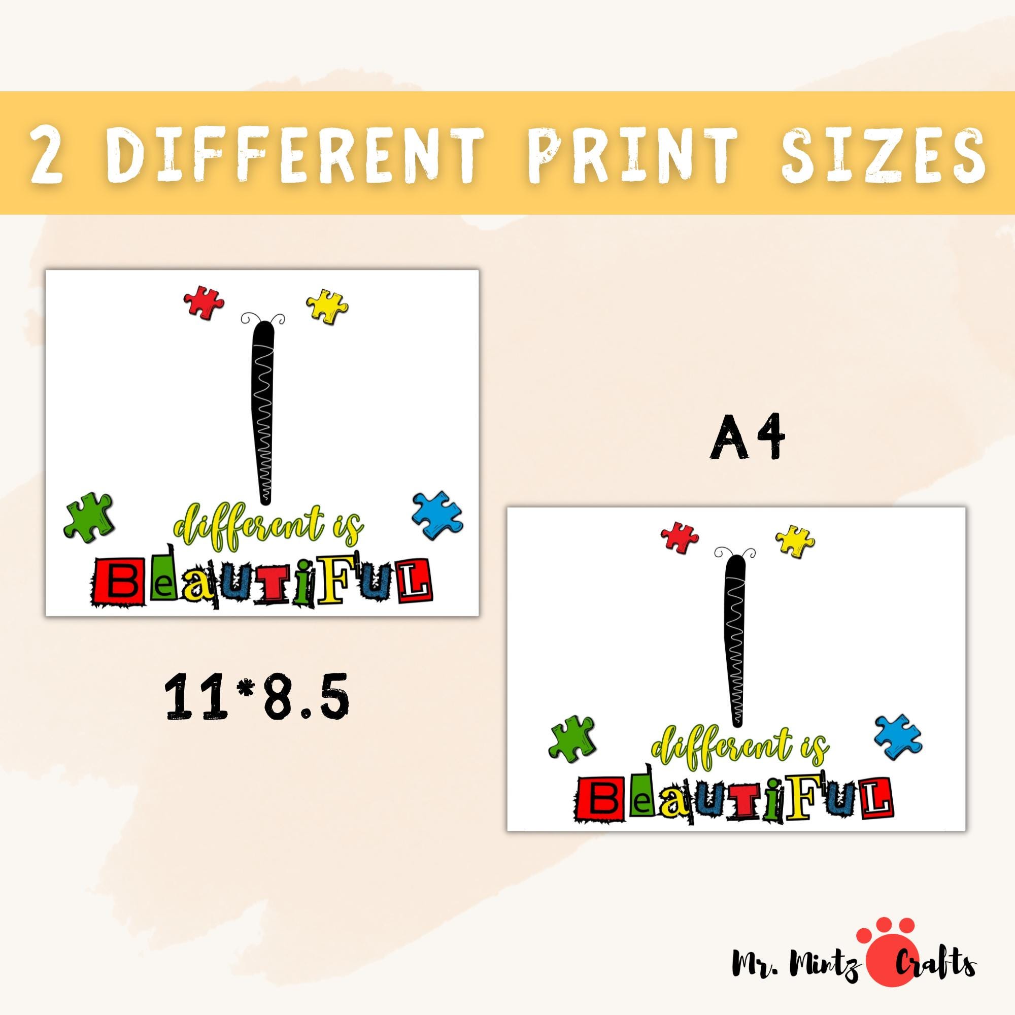 Autism Awareness Handprint Crafts Kids | Different is Beautiful ...