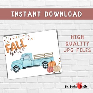 Fall Truck Pumpkin Handprint Craft | DIY Printable Keepsake Kids ...
