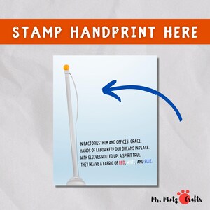 Flag Poem Labor Day Handprint Keepsake Art Craft Printable | USA ...
