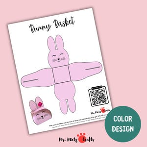 Printable Bunny Basket Template | DIY Easter Basket for Kids | Easter ...