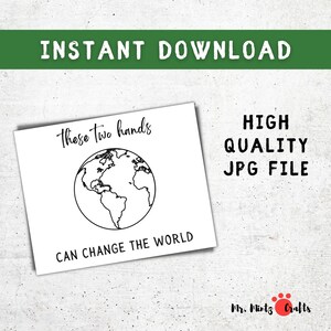 Earth Day Handprint Art Craft | Earth Day Printable for Kids | Earth ...