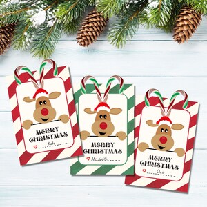 Reindeer Candy Cane Holder Template | Candy Cane Gram | Christmas Candy ...