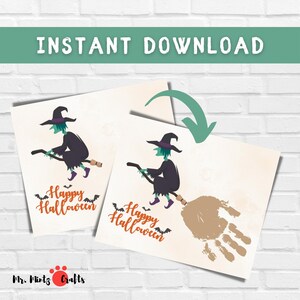 Handprint Witch Craft for Kids | Fall Preschool Handprint Art Crafts ...