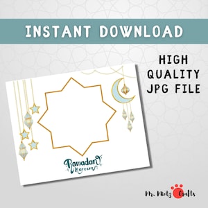 Ramadan Handprint Art Craft Printable | Ramadan Decor | Ramadan Cards ...