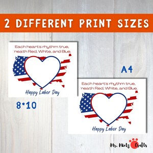 Flag Poem Labor Day Handprint Keepsake Art Craft Printable | USA ...