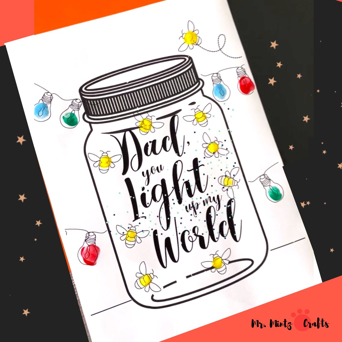 Fingerprint Art Handprint Gifts for Dad Father's Day - Etsy