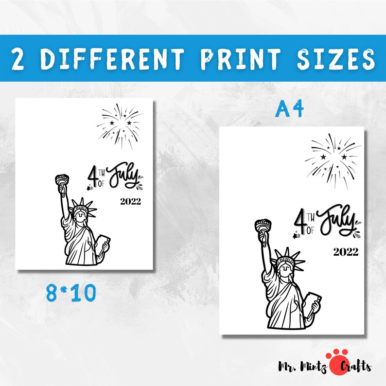 Statue of Liberty Craft Handprint Art 4th of July Printable - Etsy