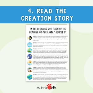 7 Days of Creation Printable | Genesis | Bible Lesson | Christian ...