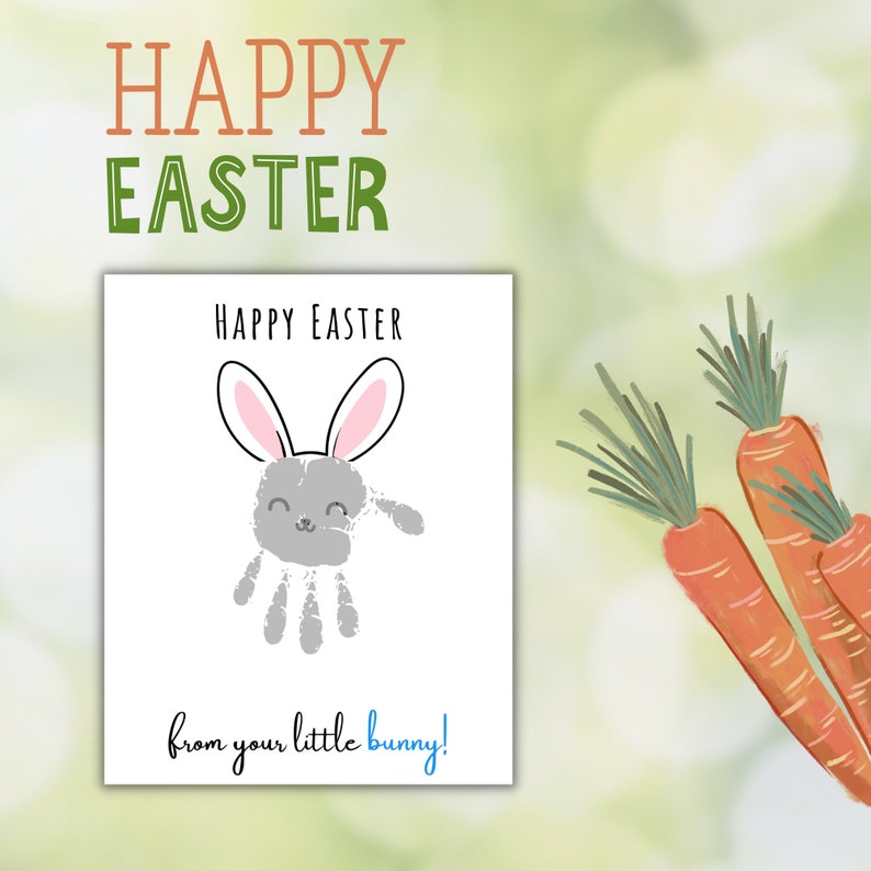 Easter Handprint Art Easter Handprint Footprint Art Craft - Etsy