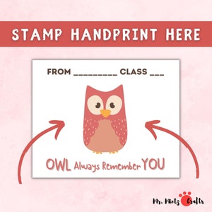 Teacher Appreciation Gift | Handprint Keepsake Art Crafts for Teachers ...