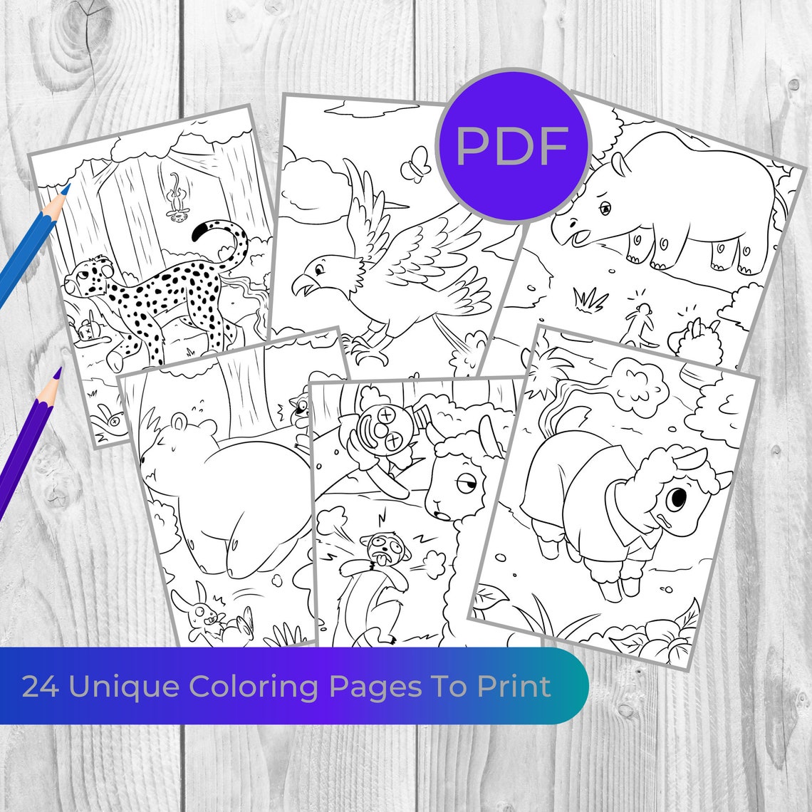 The Farting Animals Coloring Book | Printable Coloring Pages for Kids ...