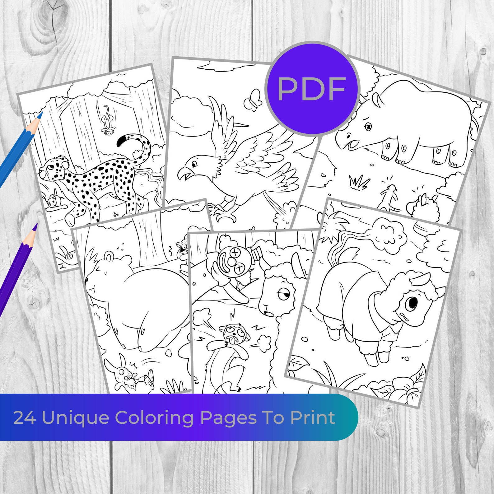 The Farting Animals Coloring Book | Printable Coloring Pages for Kids ...