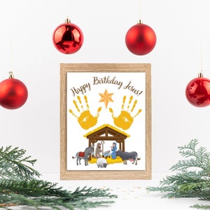Christmas Nativity Handprint Art Craft Set Download | Nativity Scene ...