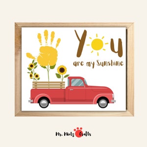 Valentines Red Truck | Valentines Handprint Art | You Are My Sunshine ...