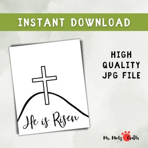 Christian Easter Handprint Art Craft | Christian Easter Coloring Page ...