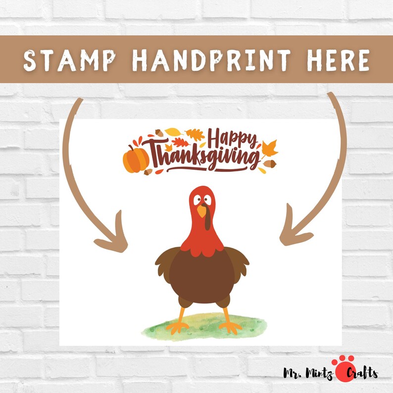 Thanksgiving Handprint Art Craft Activities for Kids Turkey - Etsy