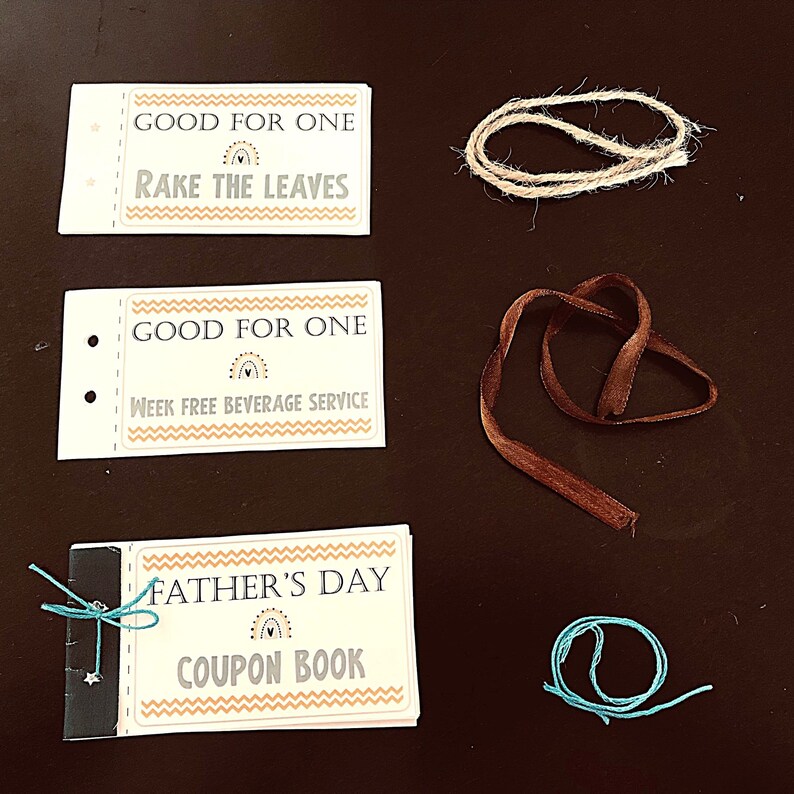 Coupon Book Father's Day Coupons Fathers Day Coupon - Etsy