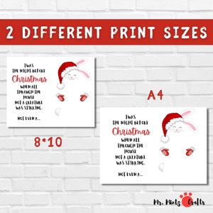 Night Before Christmas Mouse Footprint Poem Card Art Craft Printable ...