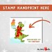 Handprint Dragon Card | Christmas Handprint Art Craft Template ...