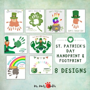 St Patrick's Day Handprint Footprint Crafts Activities for Kids | St ...