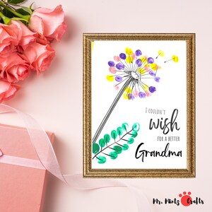 Grandma Mothers Day Gift | Fingerprint Art | Mothers Day Fingerprint ...