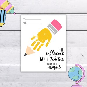 Teacher Appreciation Gift | Handprint Keepsake Art Crafts for Teachers ...