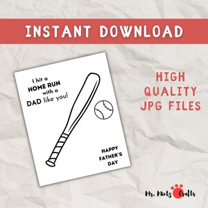 Handprint Art Craft Father's Day Gift for Dad Baseball Dad Gift Fathers ...