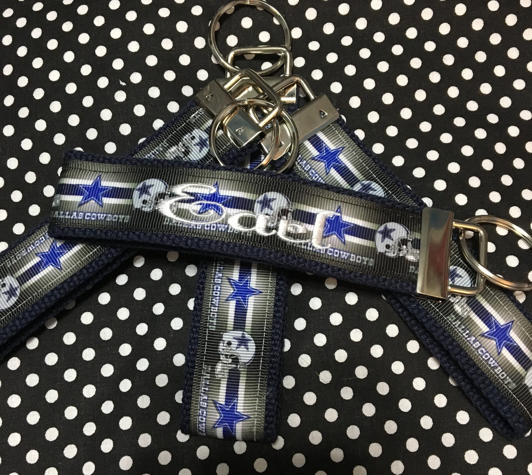 Dallas Cowboys Inspired Personalized Key Fob Wristlet FREE - Etsy