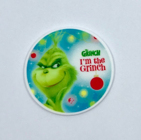 Grinch Blue Circle Resin Planar Cabochon | Etsy