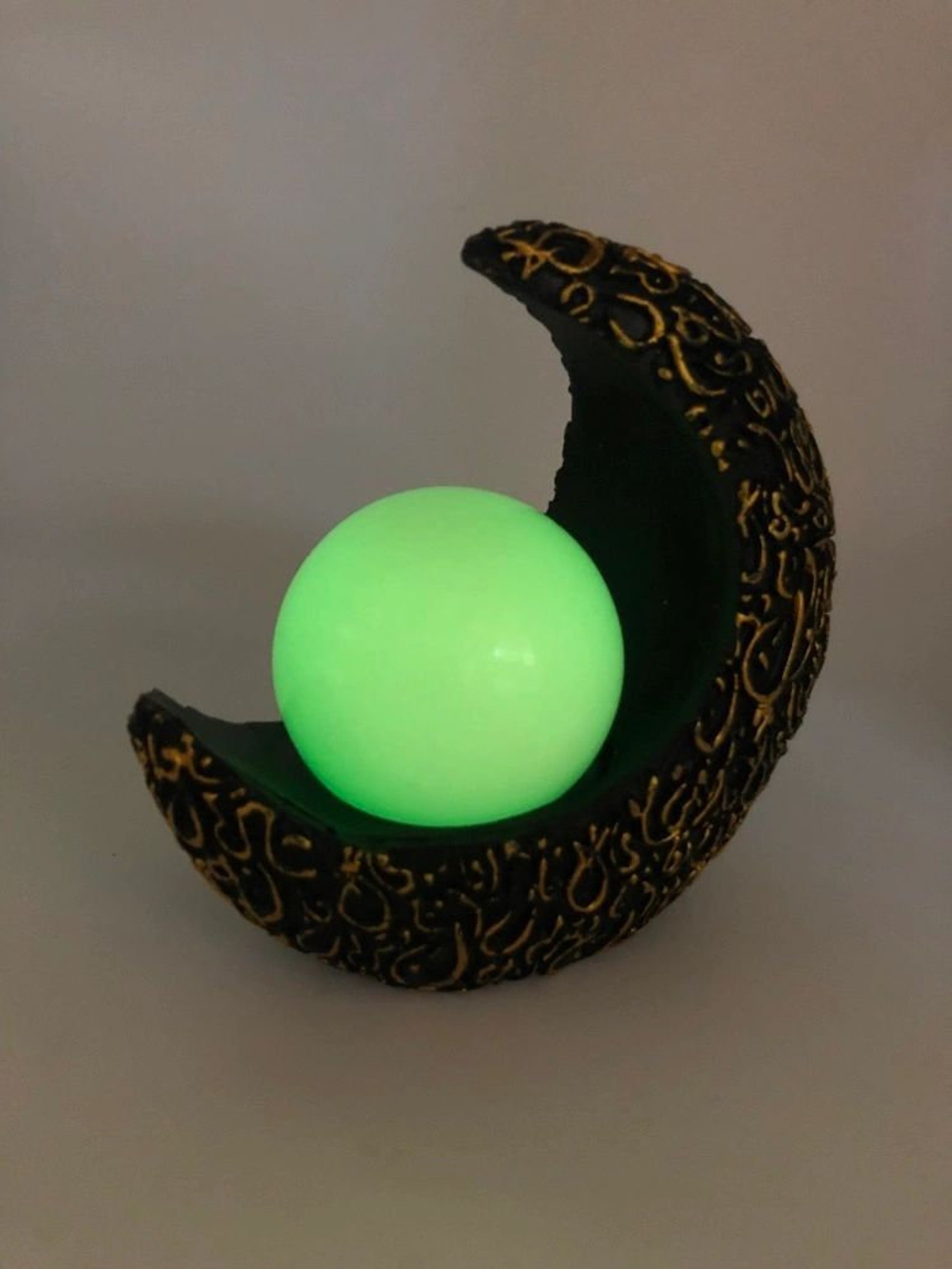 Moon Sphere Holder With Glow in the Dark Sphere Gift Set - Etsy