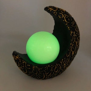 Moon Sphere Holder With Glow in the Dark Sphere Gift Set - Etsy